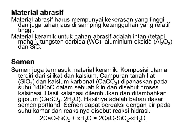 Resume materi material Keramik (ceramic).ppt