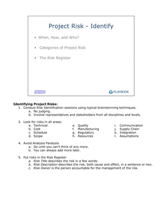 Project Risk Management | PDF