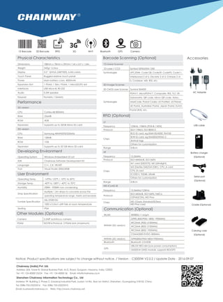 Chainway C5000W Mobile Computer | PDF