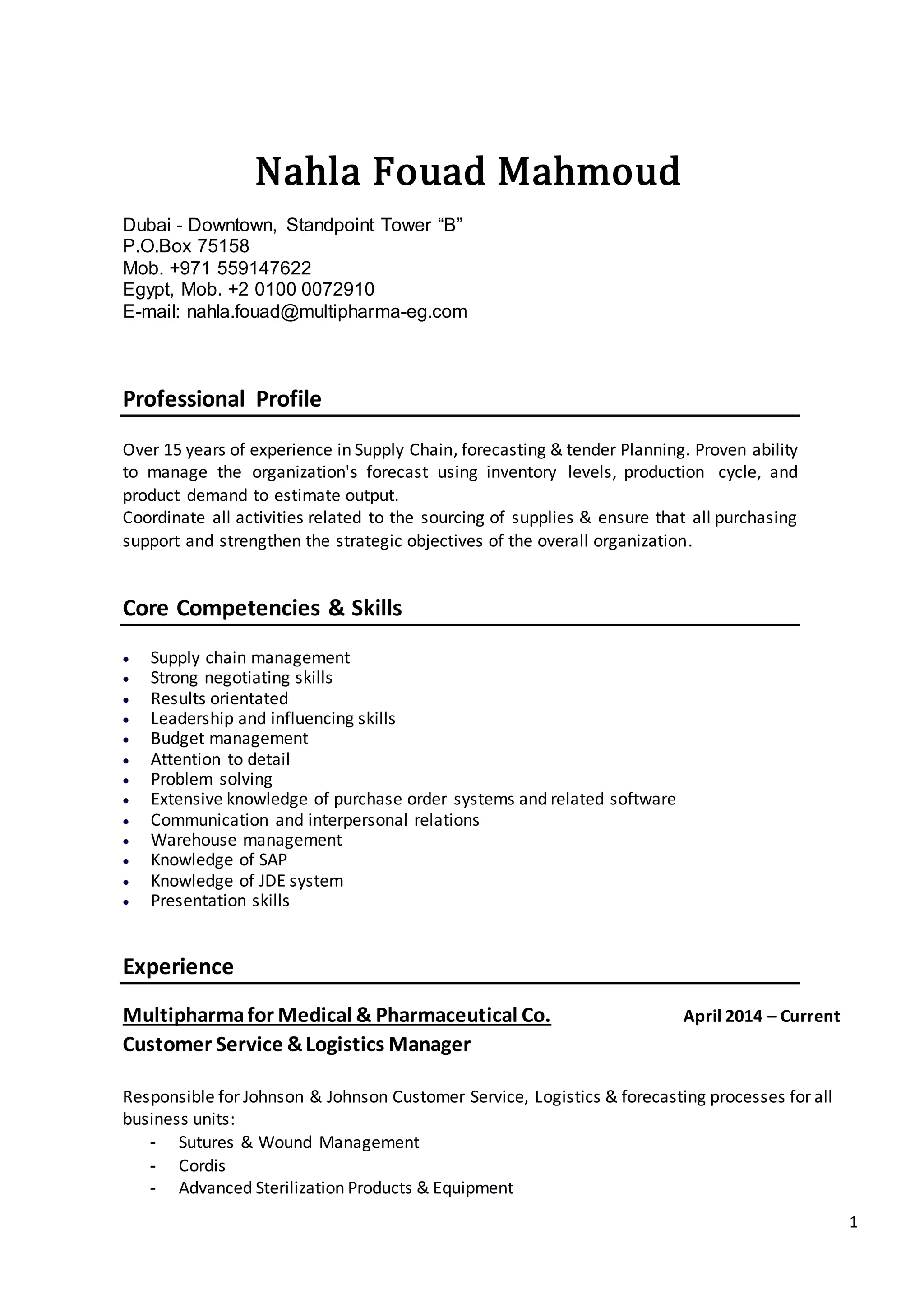 Nahla Fouad CV 222- 2 | PDF