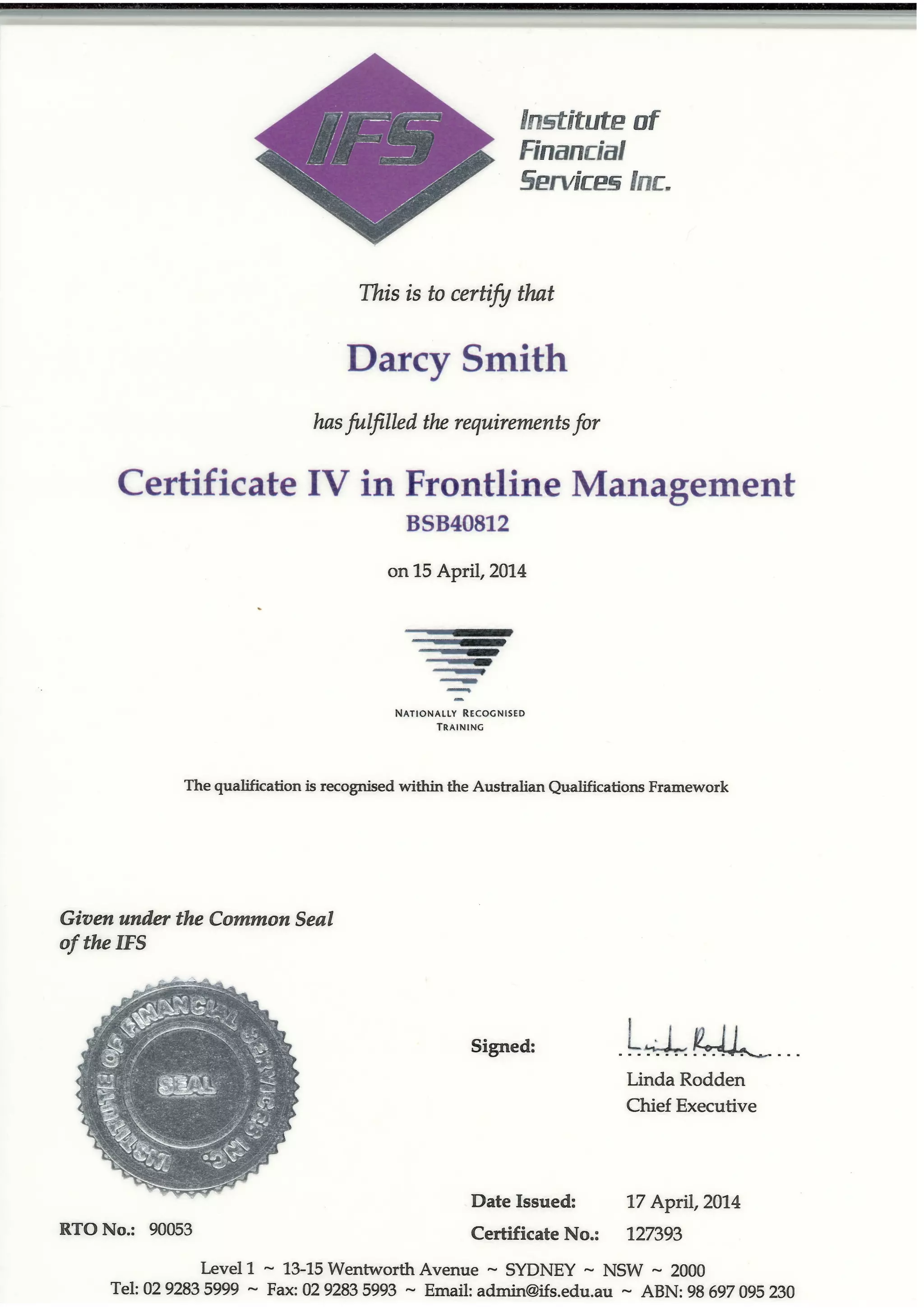 Certificate IV in Frontline Management | PDF