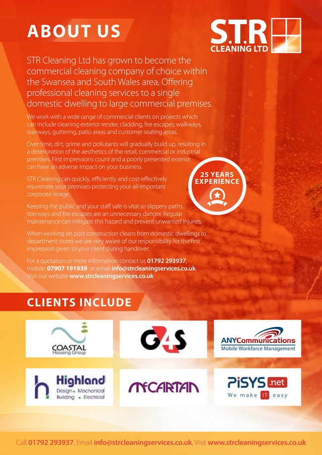 STR Cleaning Service Brochure | PDF