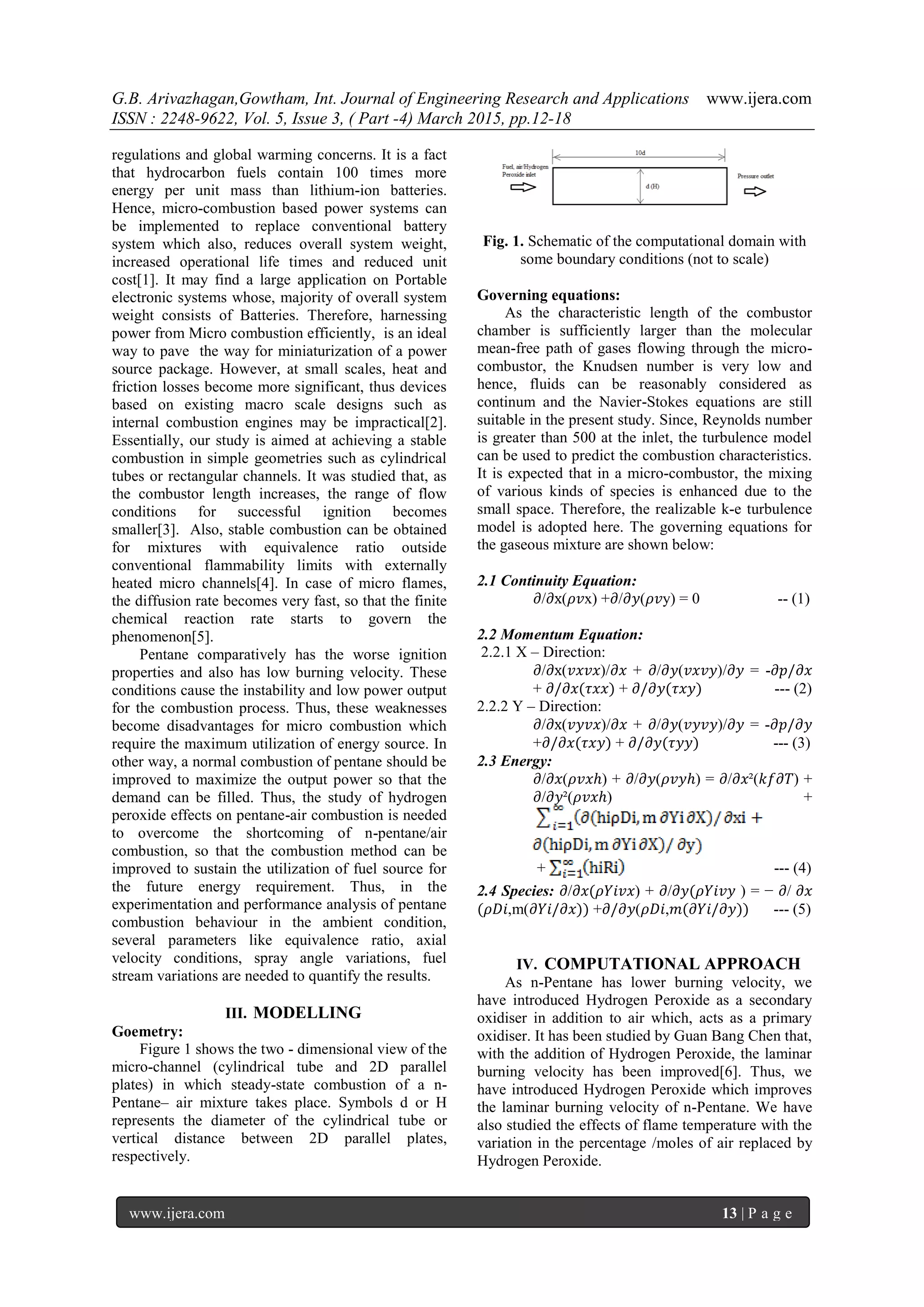 Simulation Studies Of Premixed N-Pentane/Air Liquid Micro Combustion | PDF
