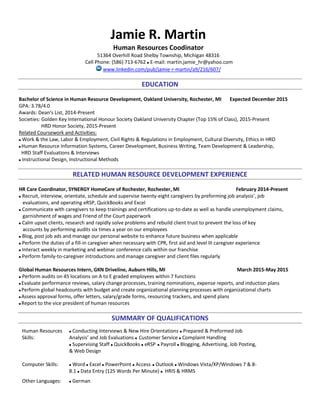 MartinJamie.Resume | PDF