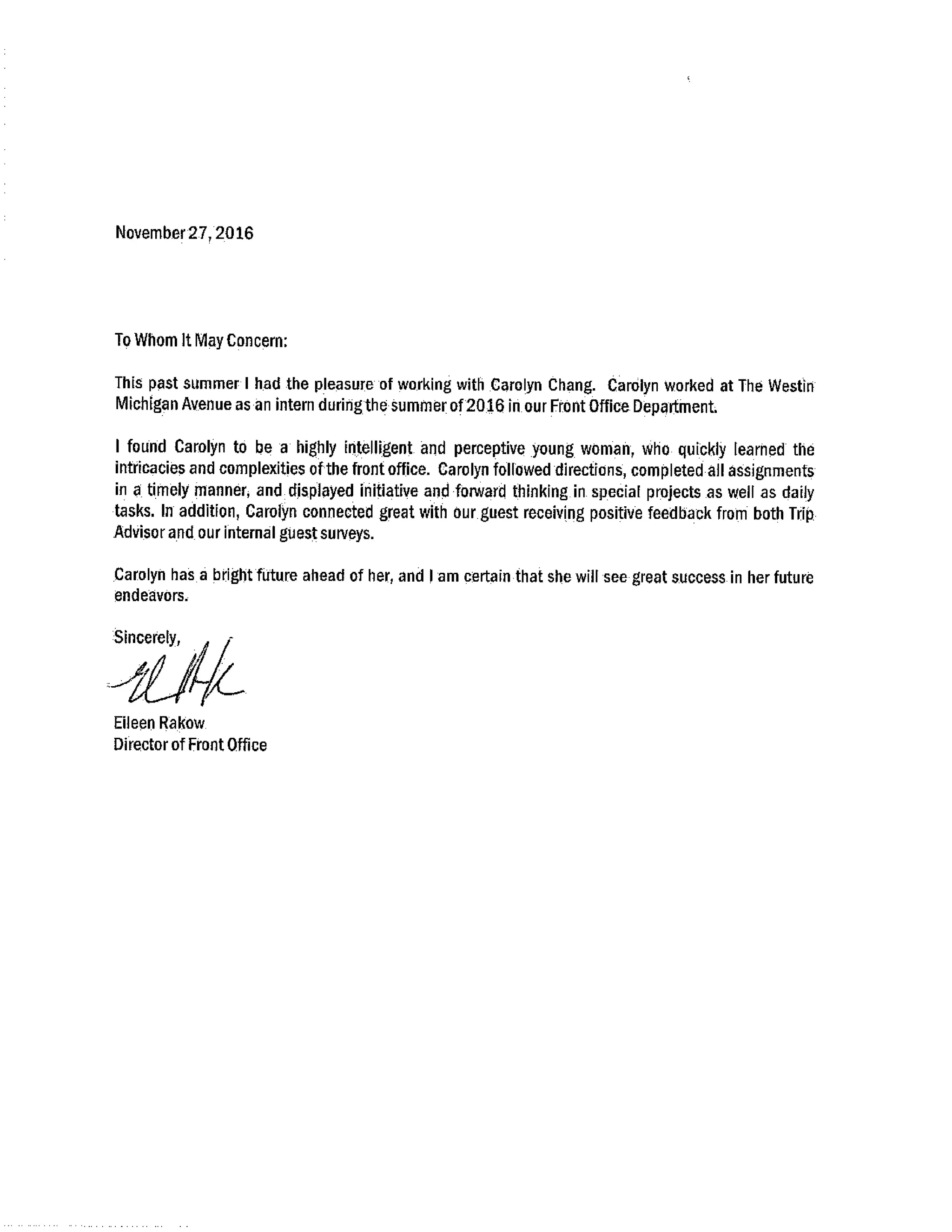 WMA Reference Letter | PDF