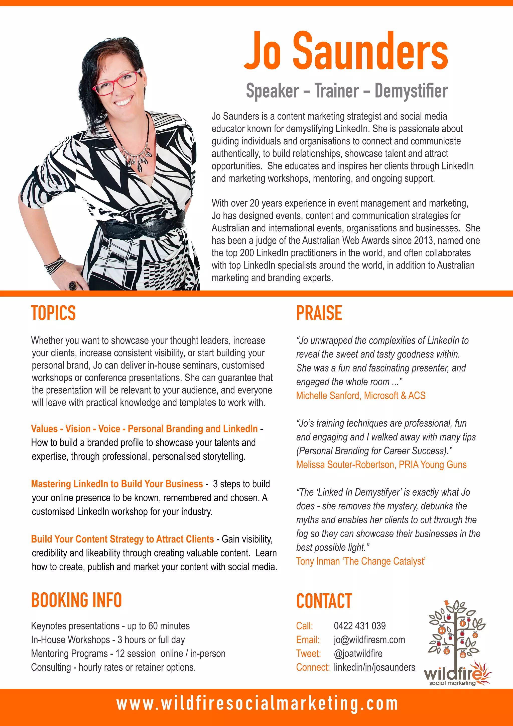 JoSaunders-1Sheet | PDF | Resume Writing and Advice | Job Search