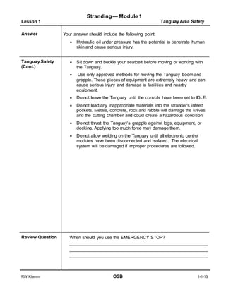 OSB Tanguay Log Mover Example | PDF