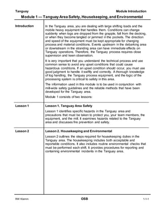 OSB Tanguay Log Mover Example | PDF