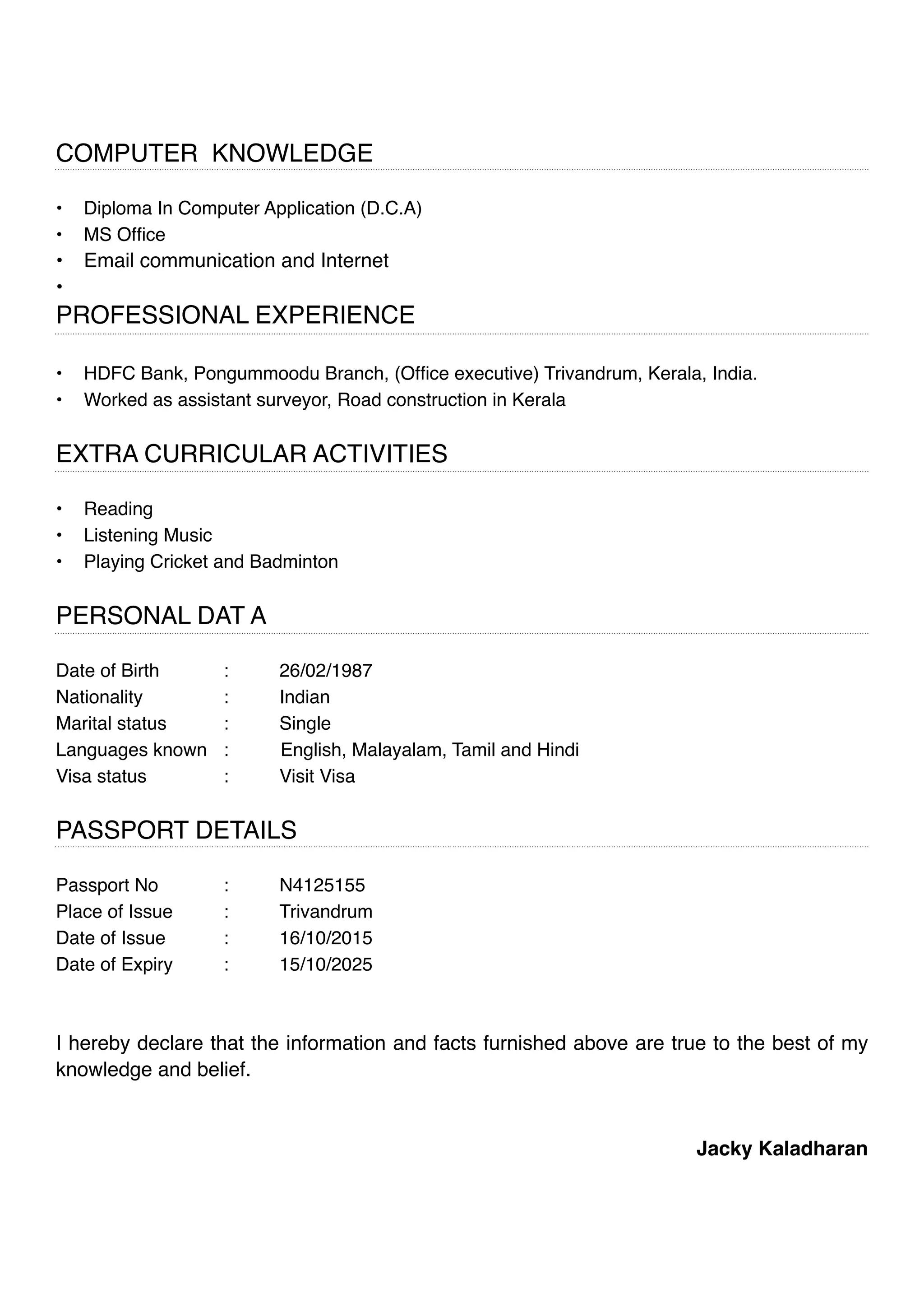 jacky resume | PDF