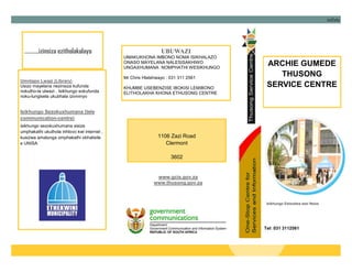 ARCHIE GUMEDE Thusong Leaflet isiZulu updated | PPT