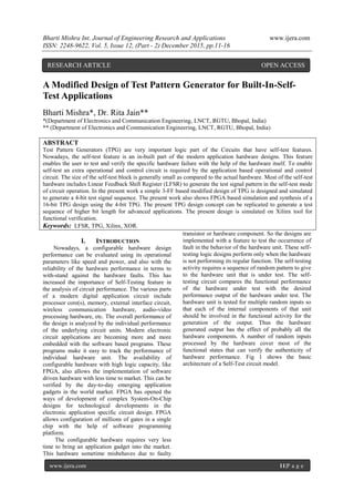 A Modified Design of Test Pattern Generator for Built-In-Self- Test ...