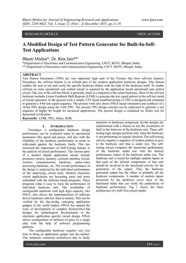 A Modified Design of Test Pattern Generator for Built-In-Self- Test ...