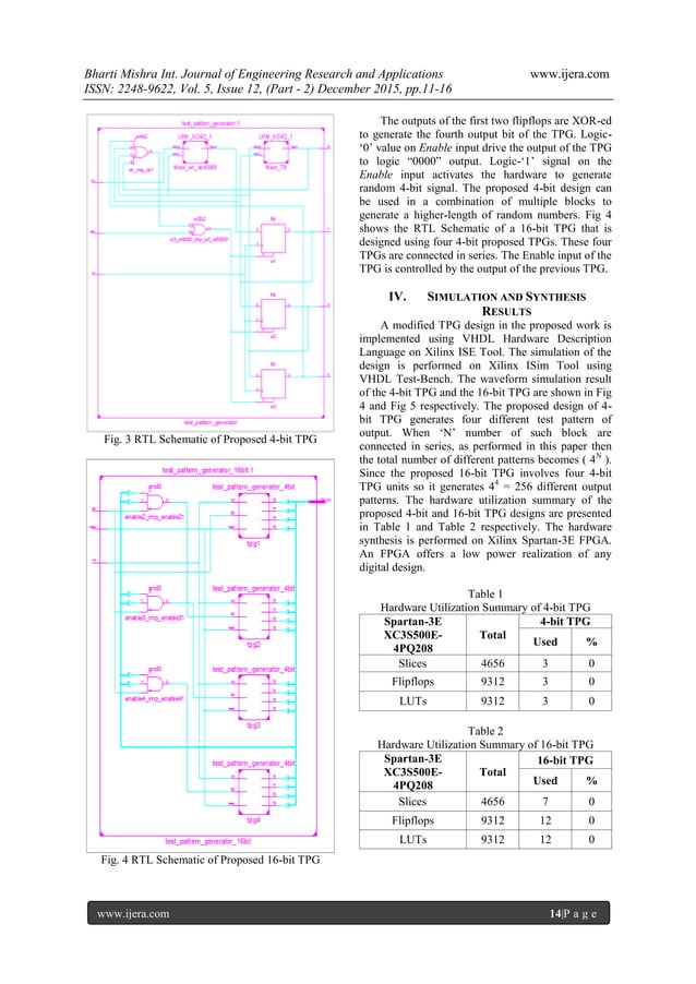 A Modified Design Of Test Pattern Generator For Built In Self Test Applications Pdf