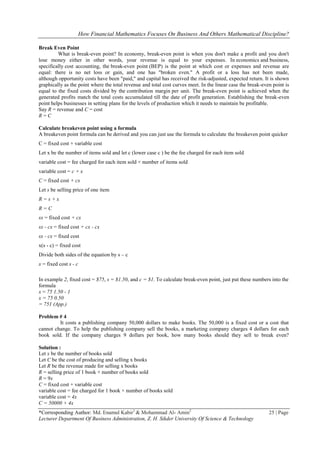 How Financial Mathematics Focuses On Business And Others Mathematical ...