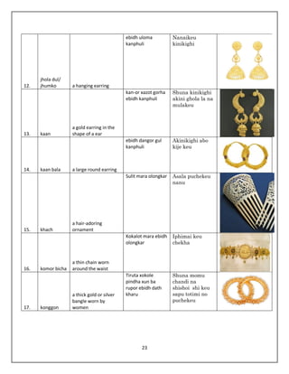 Dictionary of Indigenous Items | PDF