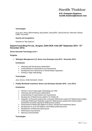 Hardik_Thakkar_Resume | DOC | Web Development | Internet