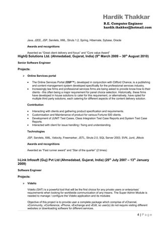 Hardik_Thakkar_Resume | DOC | Web Development | Internet