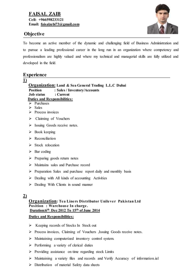 Faisalzaib cv new | DOCX | Business Administration | Business