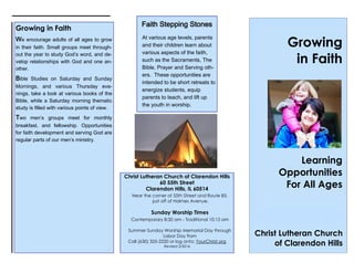 Christian Education brochure | PDF