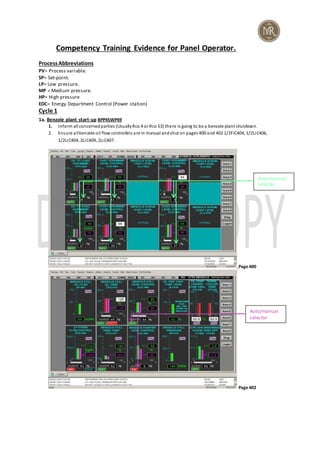 Competency Training Evidence for Panel Operator Answers | DOCX | Ice ...