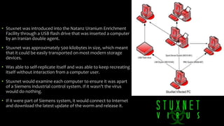 The Stuxnet Virus FINAL | PPTX