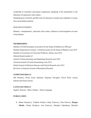 CV Dragan Nikolic M | PDF