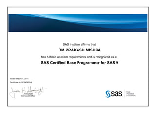sas certificates | PPT