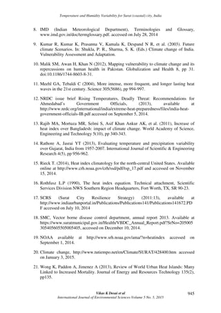Temperature and Humidity Variability for Surat (coastal) city, India | PDF