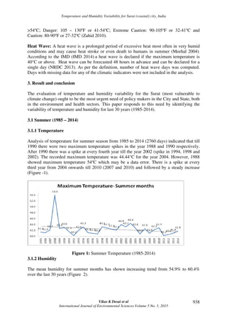 Temperature and Humidity Variability for Surat (coastal) city, India | PDF