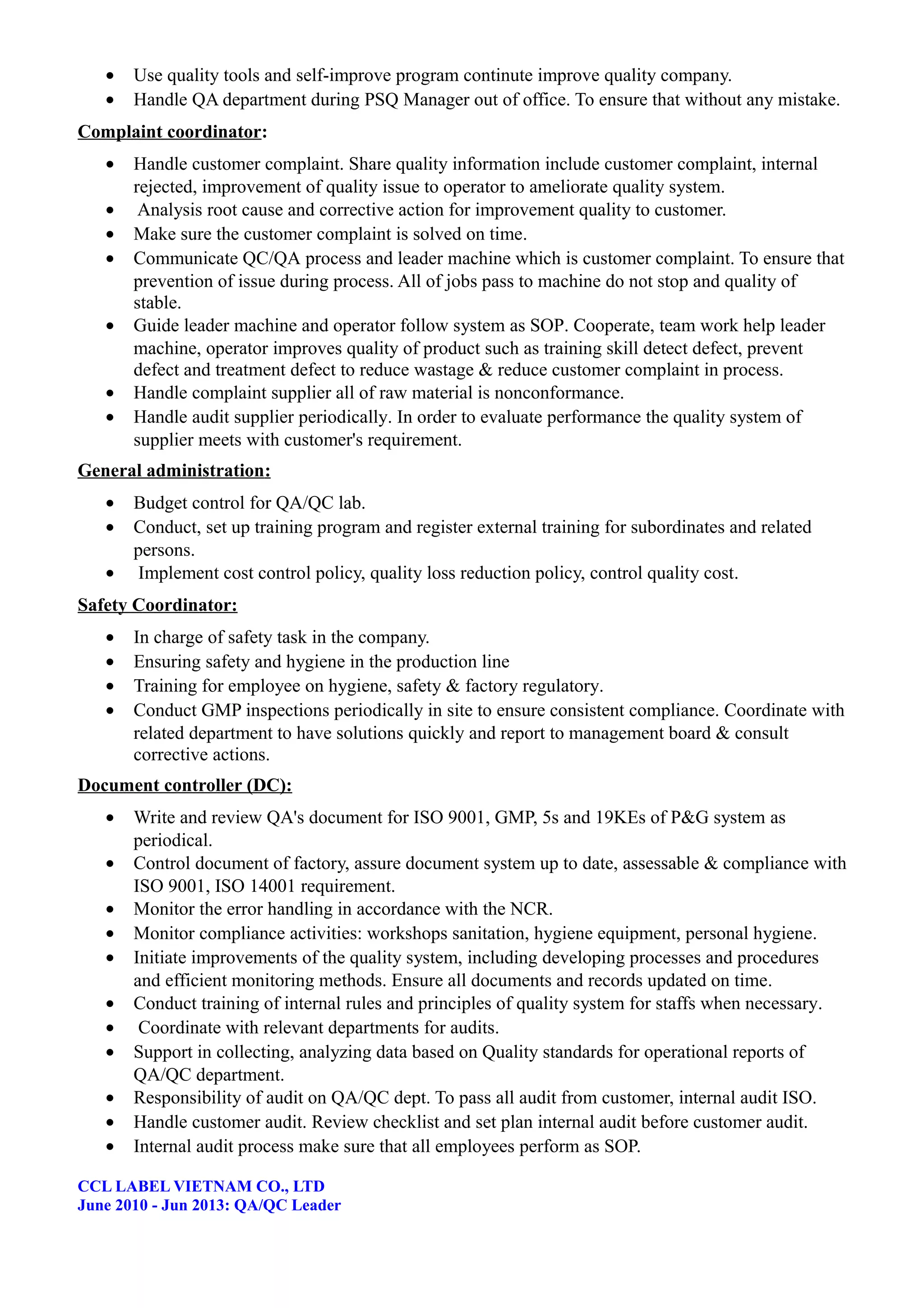 LE THI MONG DIEP- CURRICULUM VITAE | DOC
