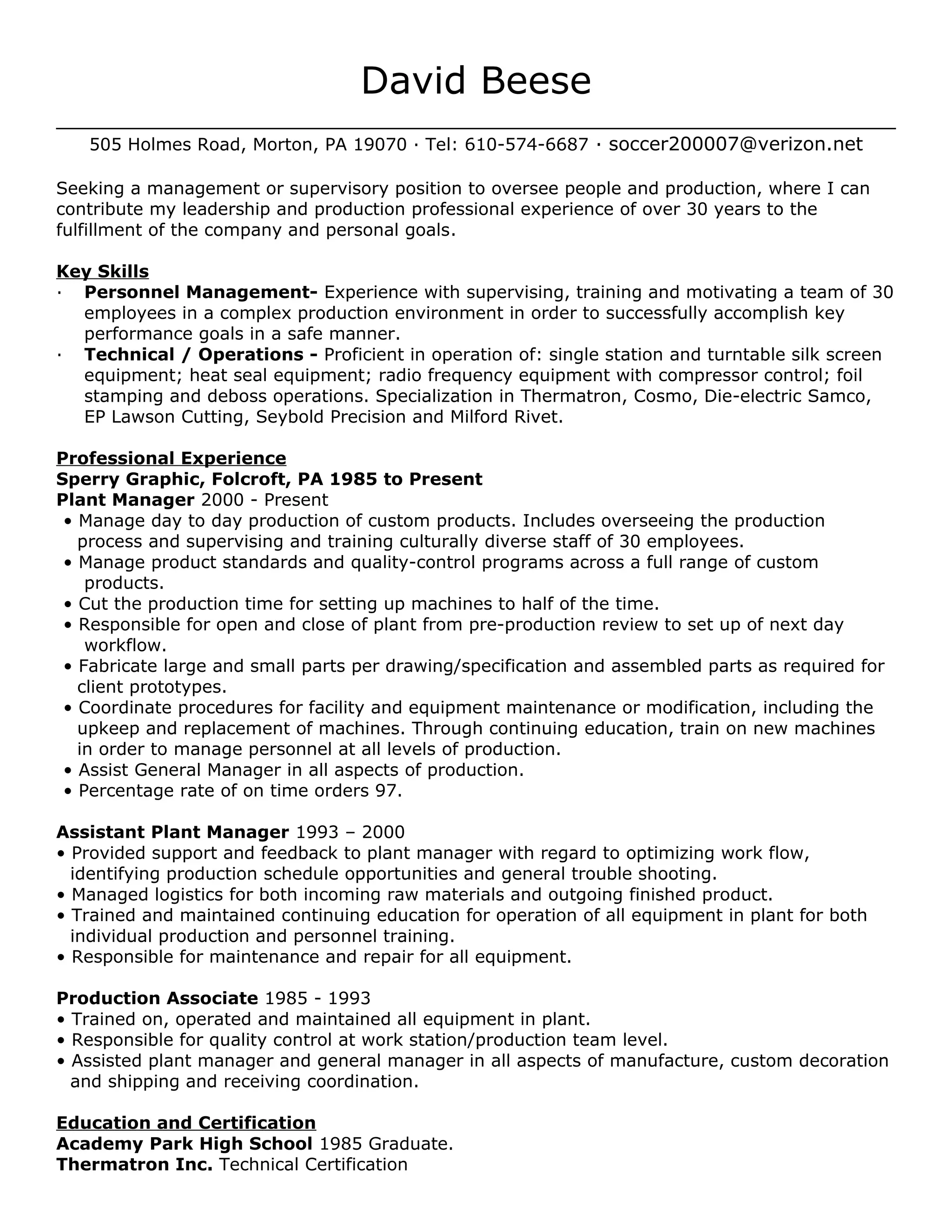 David Beese Resume (Matt) 5.25.15.pdf