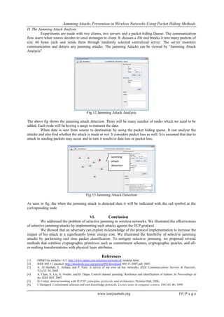 Jamming Attacks Prevention in Wireless Networks Using Packet Hiding Methods | PDF