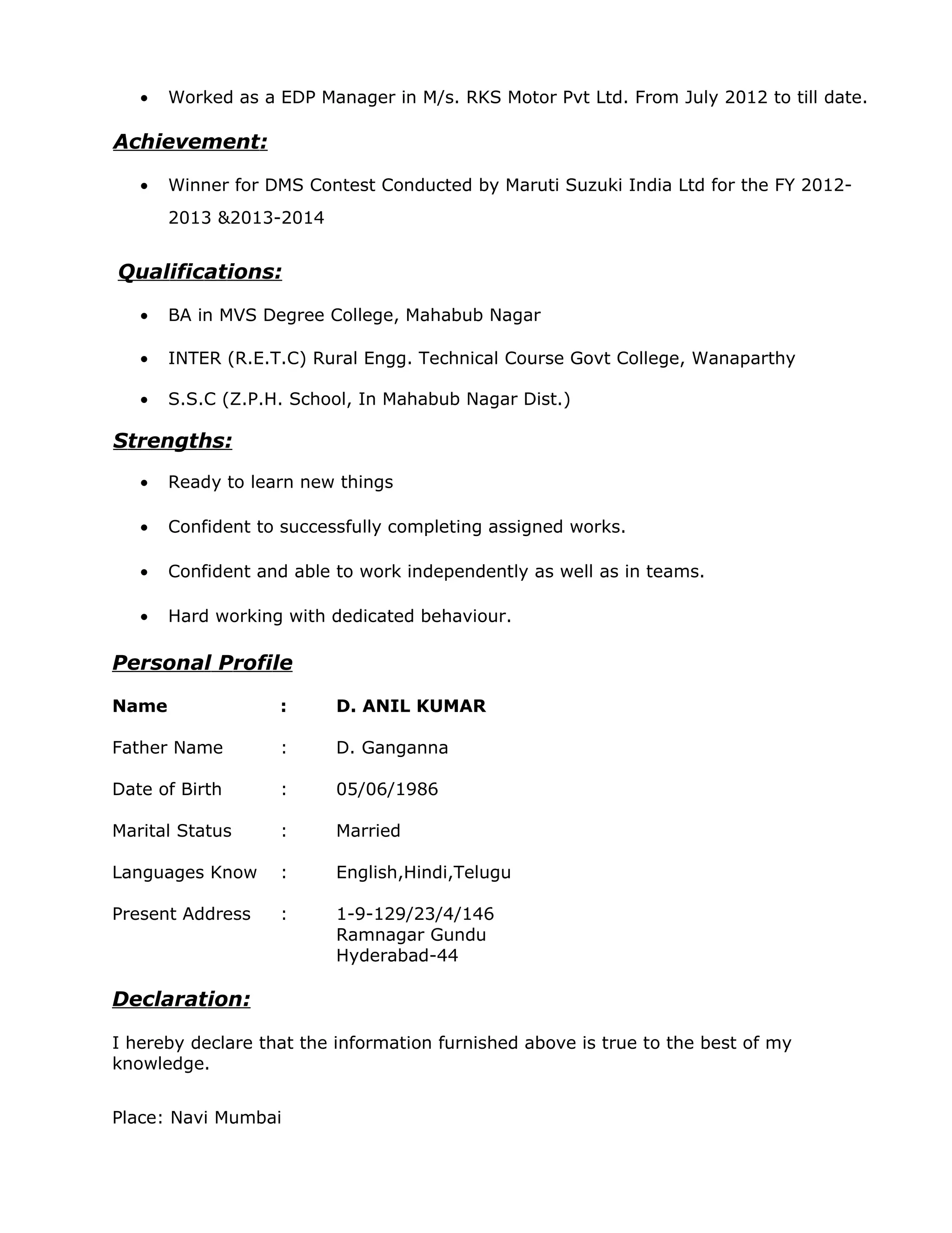 CURRICULUM VITAE | DOC