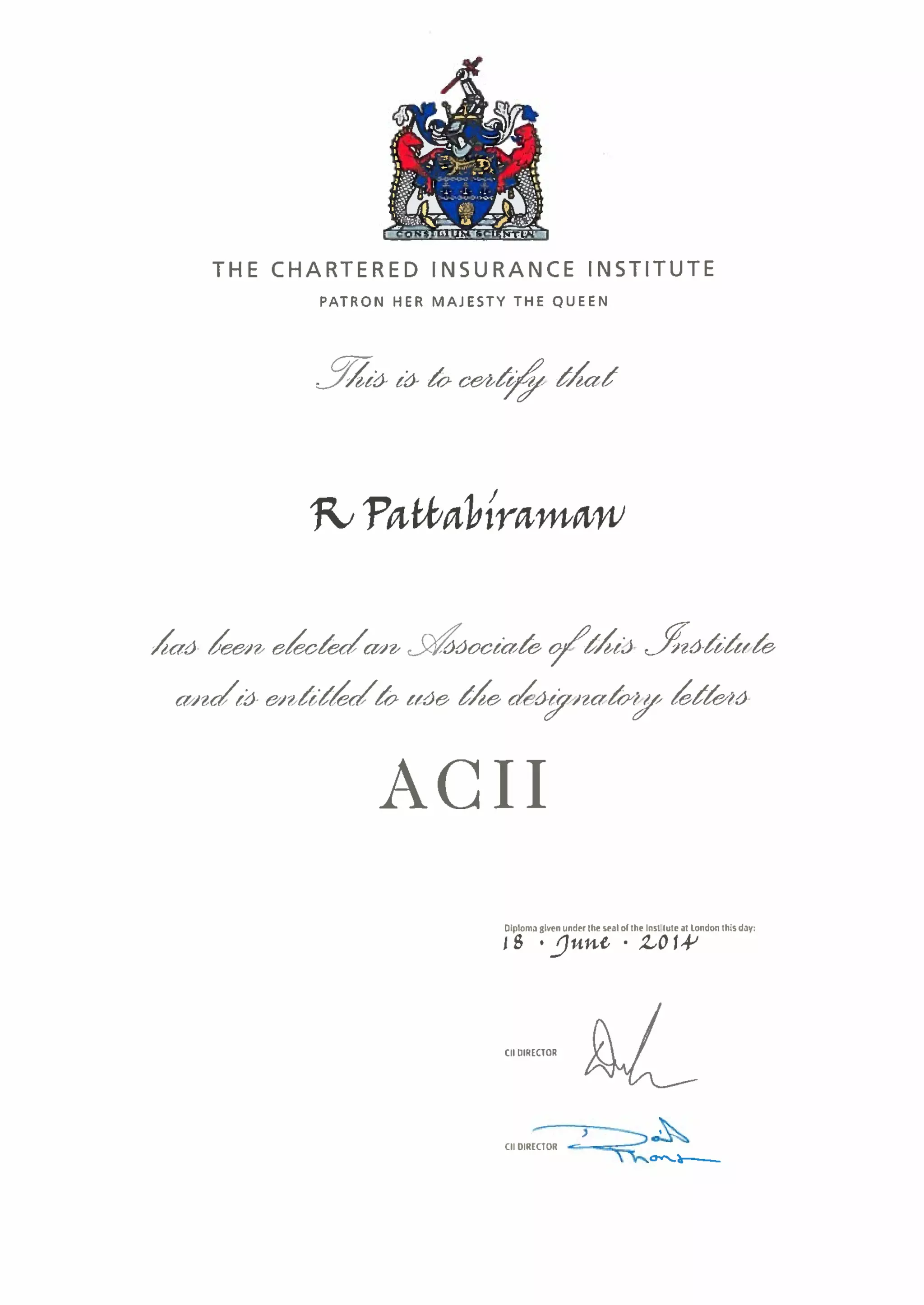 ACII Certificate | PDF