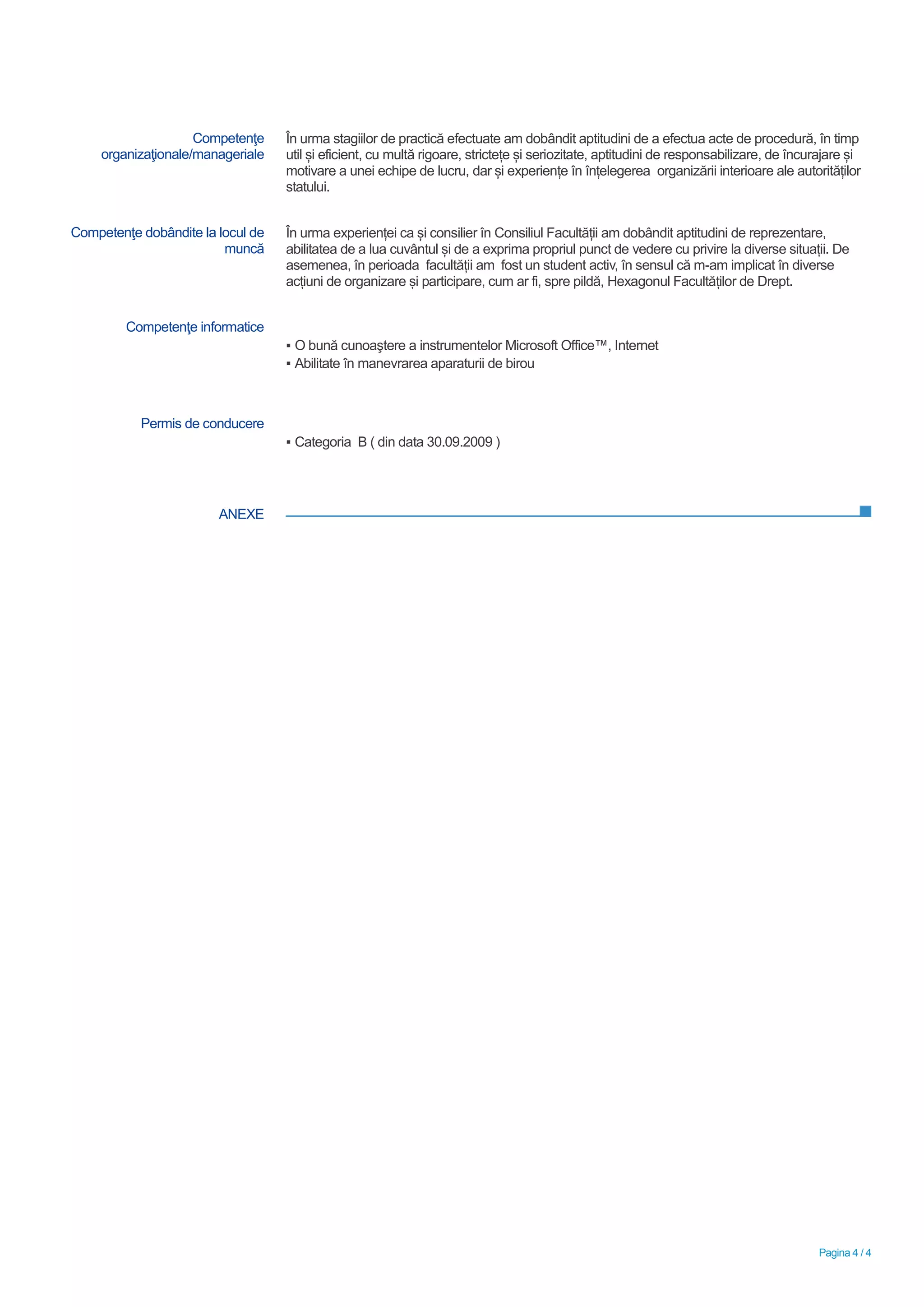 Curriculum vitae- PÃ®rvu Bogdan Adrian | PDF