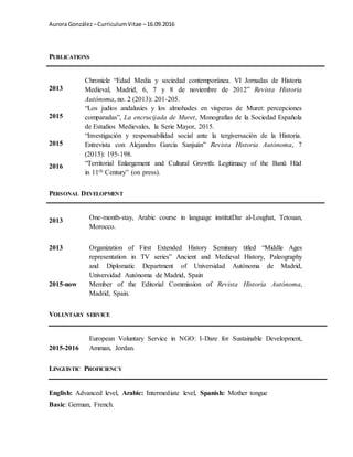 CV- english on tabular form | DOCX