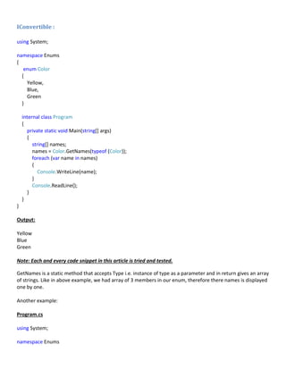 Diving in OOP (Day 6): Understanding Enums in C# (A Practical Approach ...