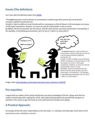 Diving in OOP (Day 6): Understanding Enums in C# (A Practical Approach ...