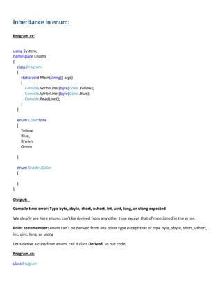 Diving in OOP (Day 6): Understanding Enums in C# (A Practical Approach ...