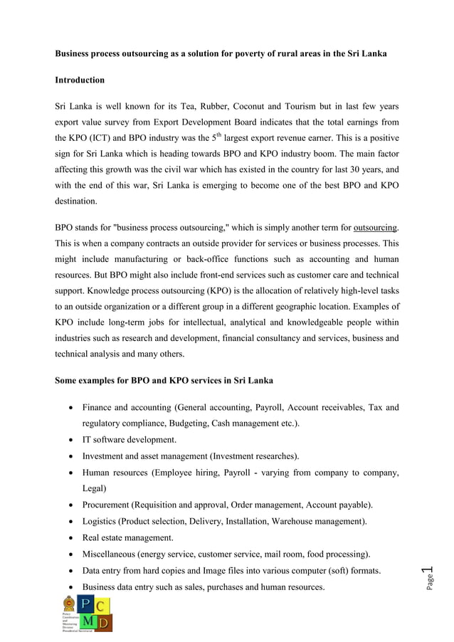 project proposal - BPO