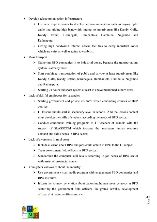 project proposal - BPO