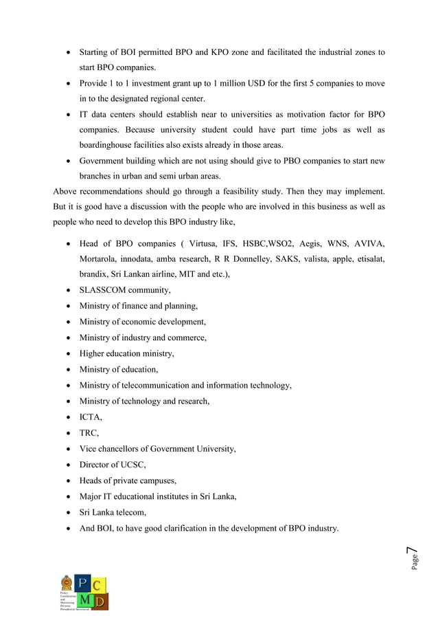 project proposal - BPO