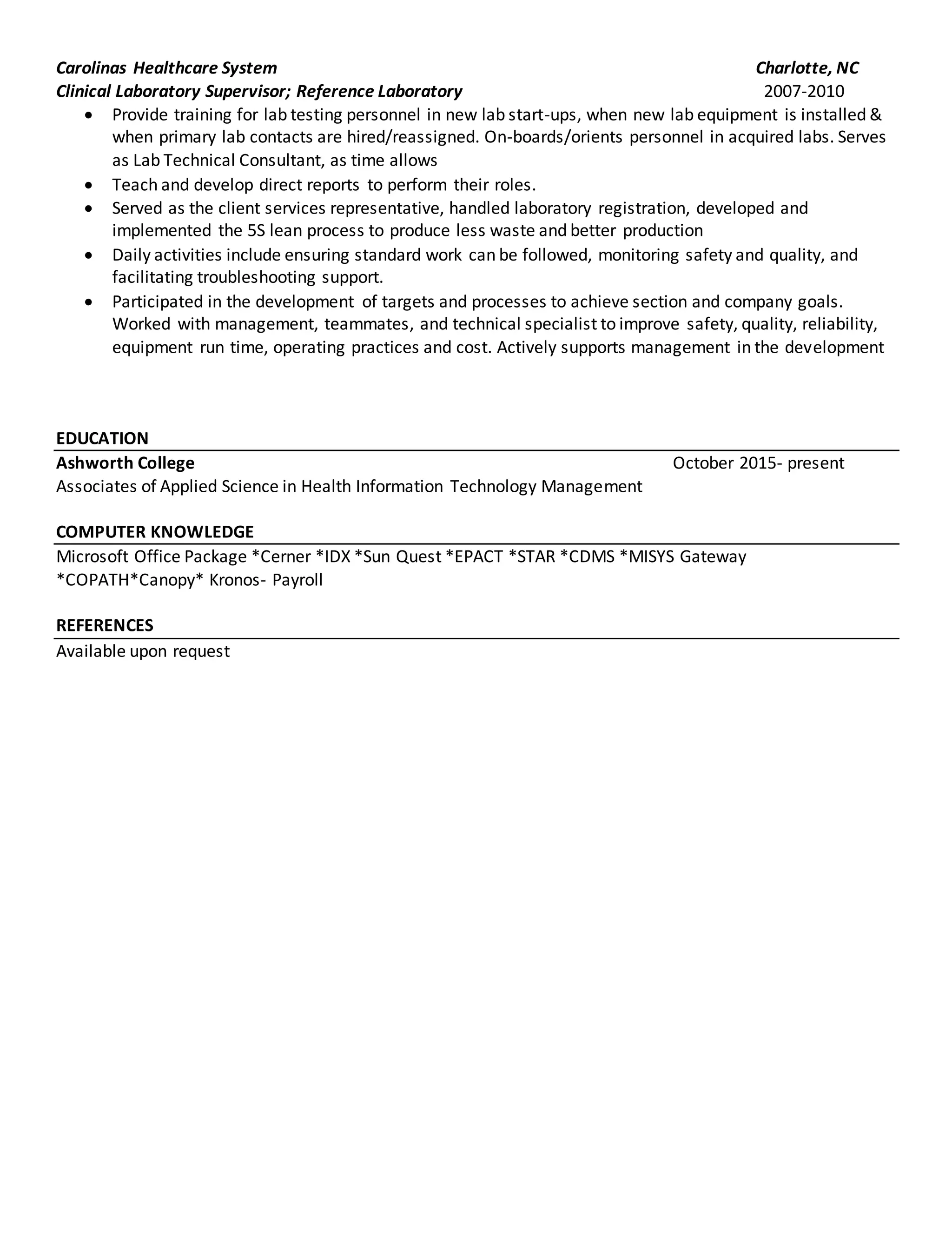 Jacqueline Armstrong Resume 2015 | DOCX
