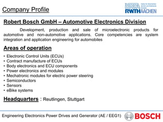 Bosch Internship presentation | PDF