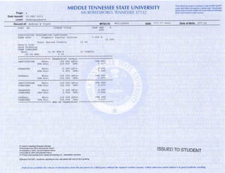 Andrew Flack - MTSU - Transcript | PDF