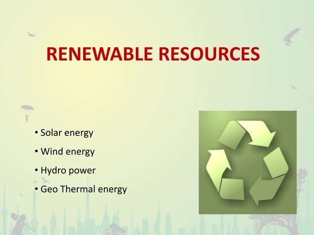 Natural resources renewable and non renewable | PPTX | Power and Energy ...
