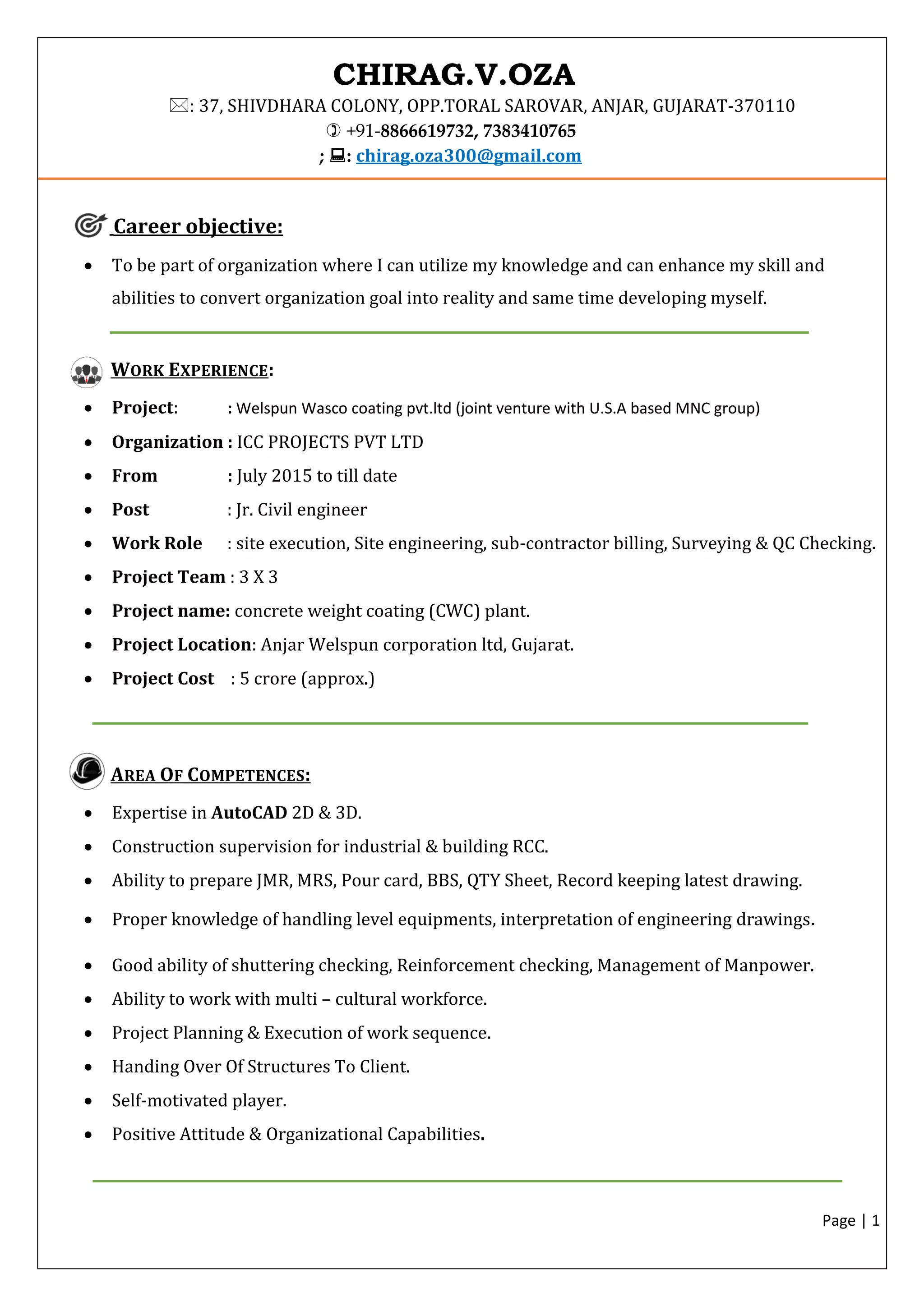 UPDATED CV CHIRAG | PDF