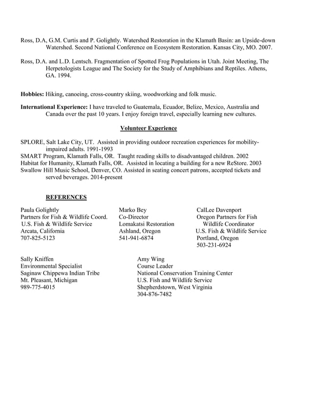DA Ross Resume July 2015 DOI | PDF