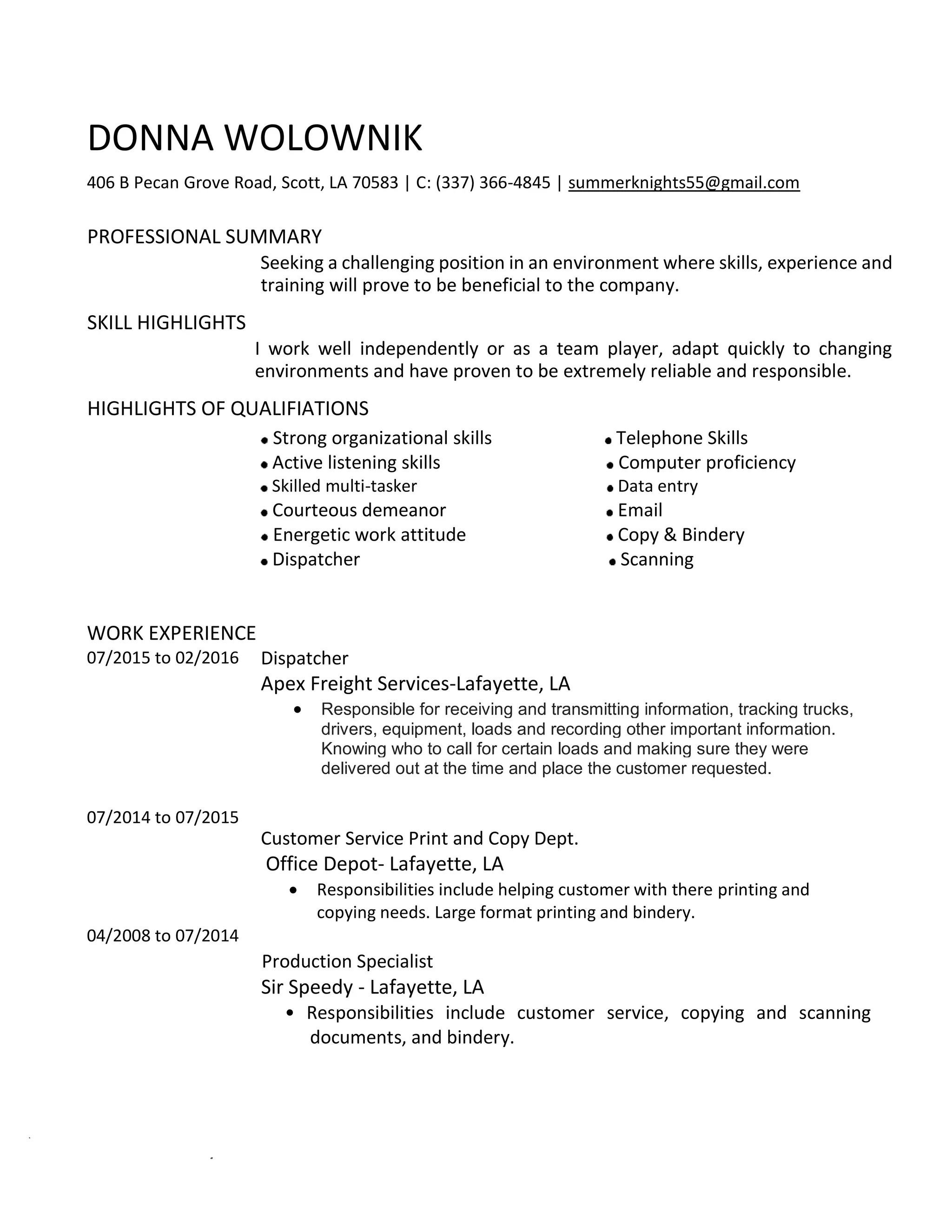 update resume | PDF