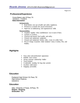 Ricardo Jimenez Resume 2.0 | DOCX